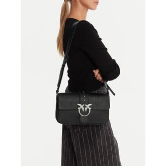 Pinko Handtasche PINKO Love One Classic Slouchy Fl Al 25-26 PLTT 104524 A2JU Schwarz