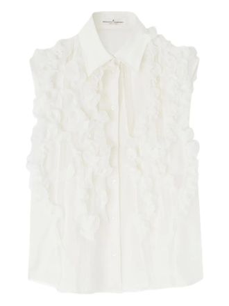 Ermanno Scervino Ärmelloses Hemd - Weiß