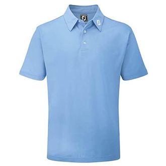 FootJoy Footjoy Stretch Pique Solid Polo, Bleu (Azul Claro 91826), Large Homme