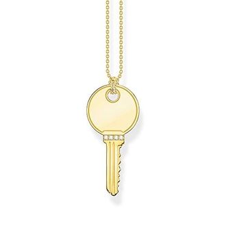 Thomas Sabo Collier à chaîne argent sterling Oxyde de Zirconium femme, Argenté, One Size - KE2131-414-14-L50V