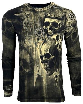 Xtreme Couture by Affliction T-shirt &agrave; manches longues pour homme Deaths Grin, noir, Taille 4XL