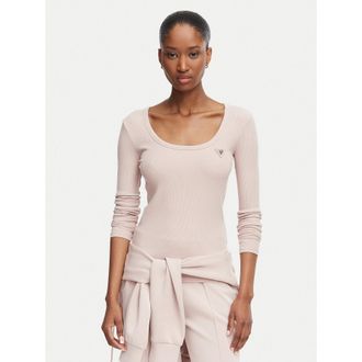 Guess Bluse V4BP07 K8RT2 Rosa Slim Fit