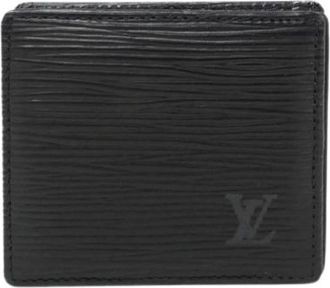 Louis Vuitton unisex, Pre-owned, Noir, Taille: ONE Size Portefeuille en cuir Vintage Pre-owned