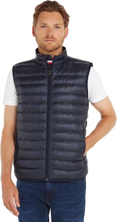 Tommy Hilfiger Herren Weste Steppweste, Blau (Desert Sky), S