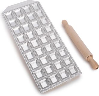 Imperia Raviolamp Linie Classica. Ravioliformen. 100% Made in Italy. Zubeh&ouml;r f&uuml;r Nudelmaschinen. Aluminium-Nudelschneider f&uuml;r frische Pasta. Mit Nudelholz