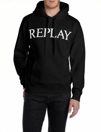 Replay Kapuzensweatshirt mit gro&szlig;em Markenprint vorn