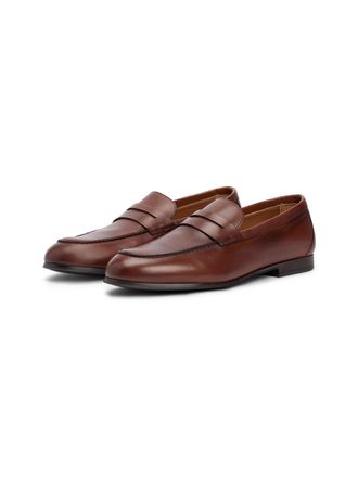 Tommy Hilfiger Loafer TOMMY HILFIGER FLEXIBLE SLIM LEATHER LOAFER, Herren, Gr. 41, braun, Nappaleder, unifarben, used, Schuhe Loafer, Blockabsatz, Slipper, Businesss