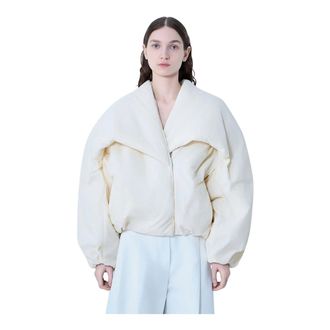 Jacquemus Femme, Vestes, Blanc, Taille: 34 FR The Ch&acirc;le Bomber Jacket