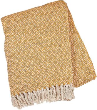 Sass & Belle Scandi Boho Senf Decke &Atilde;oeberwurf