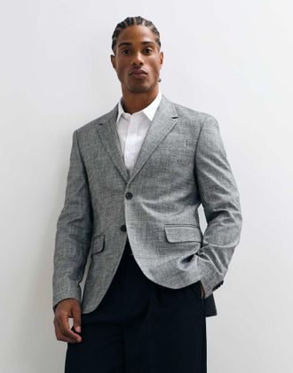 Jack & Jones blazer de costume coupe slim gris clair