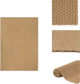 vidaXL Tapis rectangulaire Naturel 160x230 cm Jute - Tapis Jute - Tapis Nature - Tapis Salon - Tapis Chambre - Décoration Intérieure