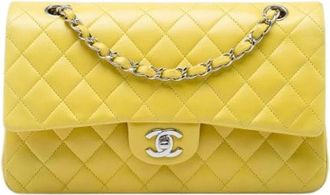 Chanel Sac bandouli&egrave;re vintage double rabat Pre-owned - Femme - Pre-owned - Jaune - Taille: ONE Size