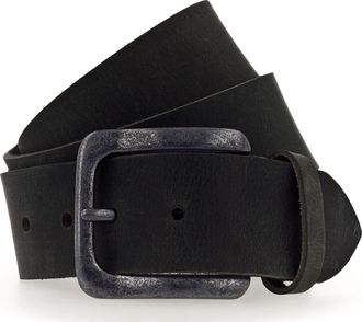 Vanzetti Gürtel, Unisex Ledergürtel, gewachst, 45 mm breit, schwarz, 105 cm