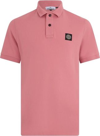 Stone Island Polo en piqu&eacute; de coton stretch - Homme - Tops - Rose - Taille: S