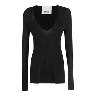 Erika Cavallini Semi Couture Stylischer Cardigan Ines - - Knitwear - Damen - Schwarzk - XS