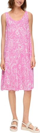 s.Oliver Plissiertes Jersey-Kleid im Relaxed Fit