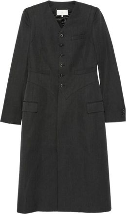 Maison Margiela Femme, Manteaux, Gris, Taille: 38 FR Manteau crois&eacute; &agrave; quatre points
