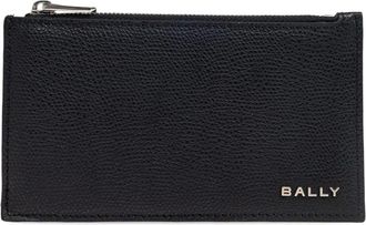Bally porte-cartes en cuir à fermeture zippée - Noir