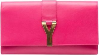 Saint Laurent Pre-owned Chyc Ligne Clutch - Femme - Pre-owned - Rose - Taille: ONE Size