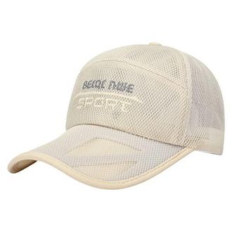 Generic Chapeau pour homme &agrave; bord creux en maille respirante pour la p&ecirc;che en plein air casquette de baseball pare-soleil visi&egrave;res de football, kaki, Taille u