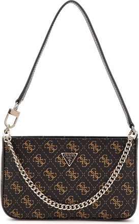 Guess Noelle II Mini Top Zip Shoulder Bag Brown Logo