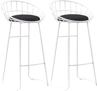 Generic Barhocker, Tresenhocker mit Samtbezug und R&uuml;ckenlehne, Barstuhl f&uuml;r K&uuml;cheninseln, Esszimmerst&uuml;hle mit Einer Tragkraft von 150 kg