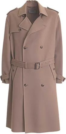 Canali Manteau Au Genou - Beige