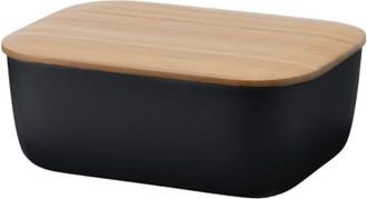 RIG-TIG Beurrier RIG-TIG &laquo; Box-It &raquo; avec couvercle en bambou - Convient aux morceaux de beurre ordinaires, lavable au lave-vaisselle, m&eacute;lamine sans BPA avec c