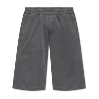 Dolce & Gabbana Baumwollshorts mit Logo-Applikation - - Shorts - Herren - Grau - M
