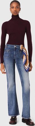 Maje Bootcut-jeans Mit Ziptaschen - Blau - Maje