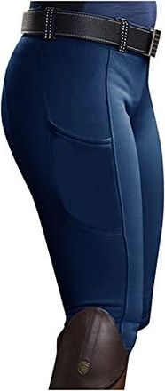 Generic Pantalon d&eacute;quitation pour femme et fille - Avec poche pour t&eacute;l&eacute;phone portable - Pantalon jodhpur &eacute;lastique - Collants d&eacute;quitation pour l&eacute;cole d&eacute;quitat