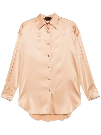 Tom Ford Hemd aus Satin - Nude