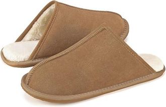 Mishansha Chaussons Homme Hiver Chaud Fourr&eacute;s Pantoufles Antid&eacute;rapants Confortables Classique pour Int&eacute;rieur Ext&eacute;rieur Kaki EU 46
