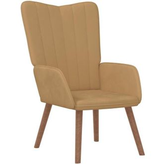 vidaXL Relaxsessel Braun Samt vidaXL