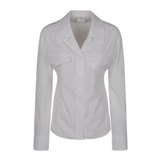 Courr&egrave;ges Popeline 2-Taschen Hemd - - Blouses & Shirts - Damen - Wei&szlig; - XS