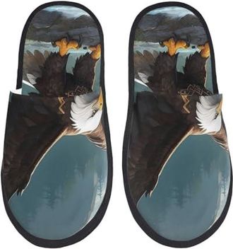 Generic Eagle &Agrave; T&ecirc;te Blanche De Woods River Homme Femme Slippers Chaud Pantoufles L&eacute;g&egrave;res Chaussons Pour Automne Ext&eacute;rieur Hiver M