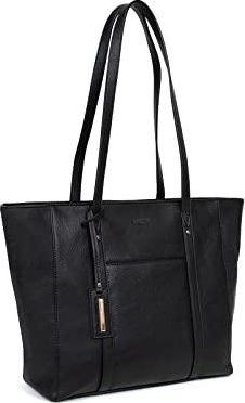 Pellet Sac Cabas porté épaule - Compatible Format A4 et téléphone Portable - pour Femme - Collection Toscane - Noir