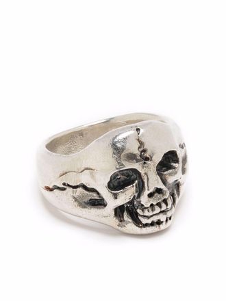 Our Legacy bague Cranium - Argent