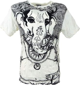 Guru Shop Sure T-shirt &eacute;l&eacute;phant en coton pour homme, Blanc., XL