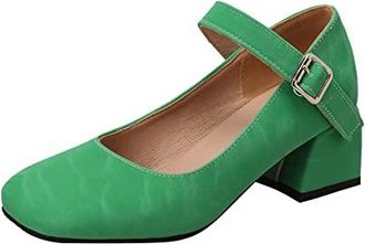 Generic Chaussures Talons Escarpins Bloc Pumps Femme Sandale Confortable et Classique Antidérapante Vintage pour Dame Mariage Bureau