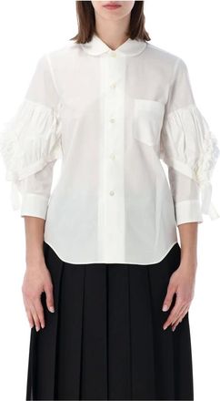 Comme Des Gar&ccedil;ons Femme, Blouses et Chemises, Blanc, Taille: 40 FR Ruffle Shirt