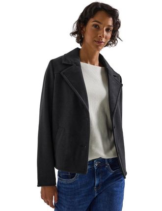 Street One Damen 1005340 Kurze Cosy Reversjacke, Obsidian Blue, 46