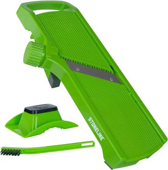 STONELINE Verstellbarer Gem&uuml;seschneider mit Separater Reibe f&uuml;r Scheiben Stifte Streifen Raspel, 5 Klingen aus Edelstahl, Gem&uuml;sehobel Gem&uuml;sereibe V Hobel Pommes