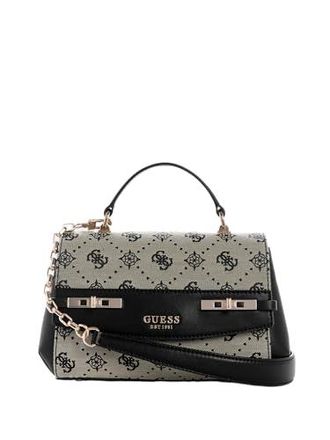 Guess sac &agrave; main sac &agrave; &eacute;paule bandouli&egrave;re Melinda Logo Top Handle Bag Black Logo noir