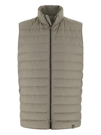 Boggi Milano padded logo patch gilet - Grau