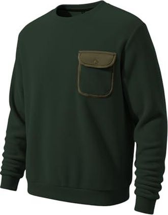 Generic Sweat &agrave; capuche pour homme - Couleur unie - En polaire - Col rond - Pour homme et femme - En automne et en hiver - Avec une poche sur la poitrine - Ve