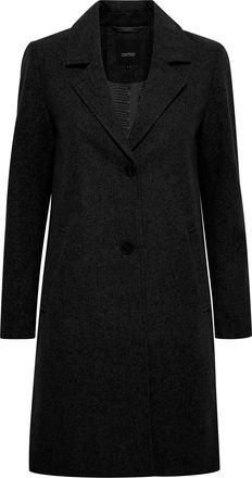 Oxmo Neta Damen Wintermantel Wollmantel Winterjacke gefüttert mit Reverskragen, Größe:M, Farbe:Black (194007)