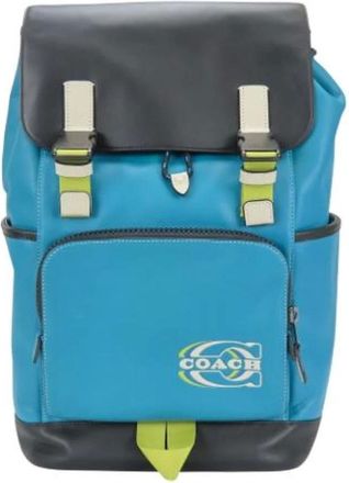 Coach Sac &agrave; dos en cuir doccasion - Homme - Pre-owned - Bleu - Taille: ONE Size