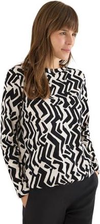 Cecil 3229438 T-Shirt à Motifs, Grège Clair, XXL Femmes