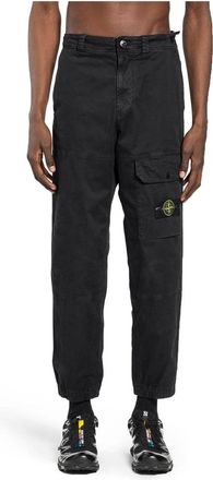 Stone Island Homme, Pantalons, Noir, Taille: W31 Pantalon Cargo Effet Old en Twill Cass&eacute;